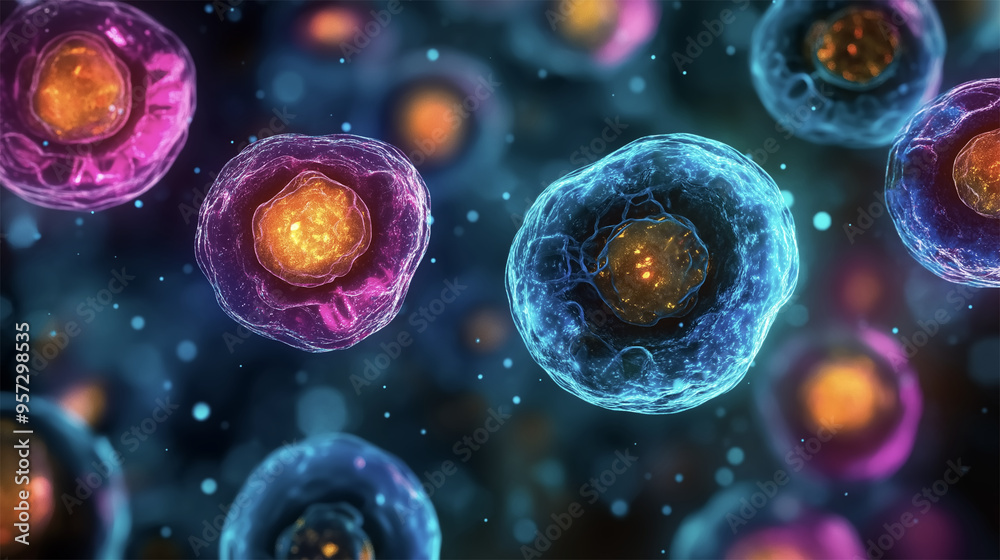 Foto de High-definition fluorescence microscopy of stem cells ...