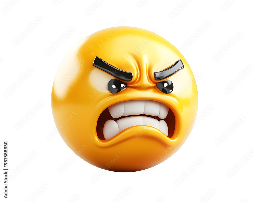 Grimacing Face Emoji in Distress, Isolated on a Transparent PNG ...