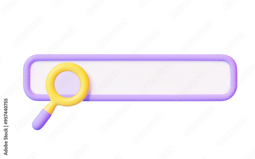 3D Search Bar Illustration. A modern 3D illustration of a search bar ...