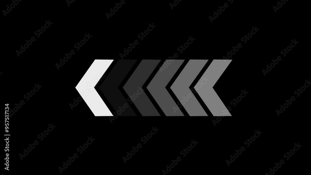 swipe left navigation animation. Blinking arrows: the right-to-left ...