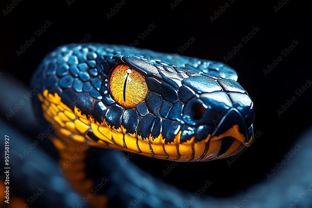 Snake Night, Eyes, and Danger shown in a nighttime setting where the ...