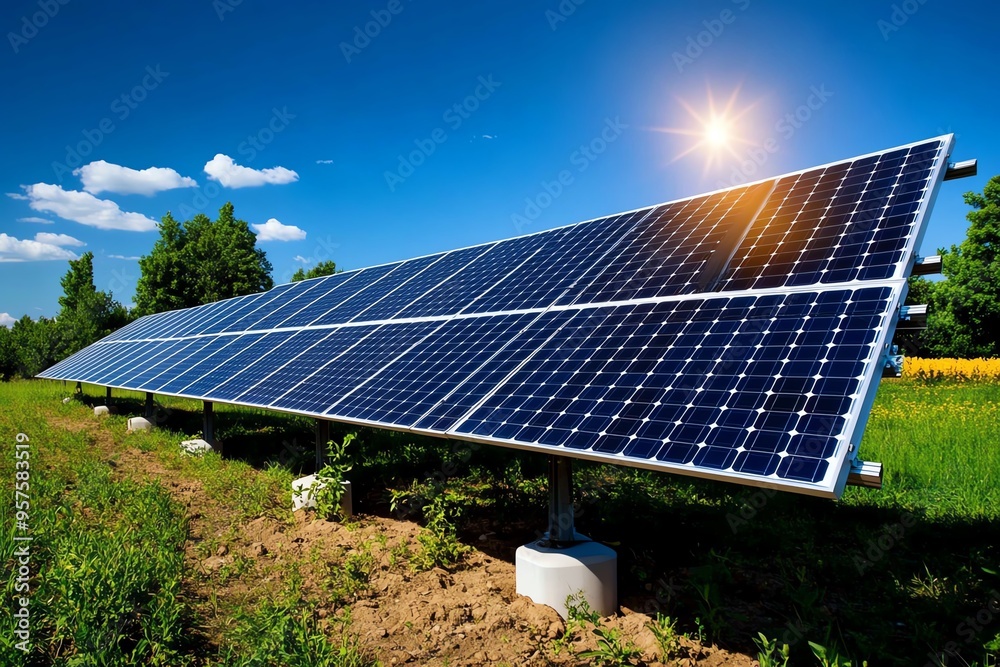 Solar Power Photovoltaic Solar Panels, Sunlit, and Energy Efficiency ...