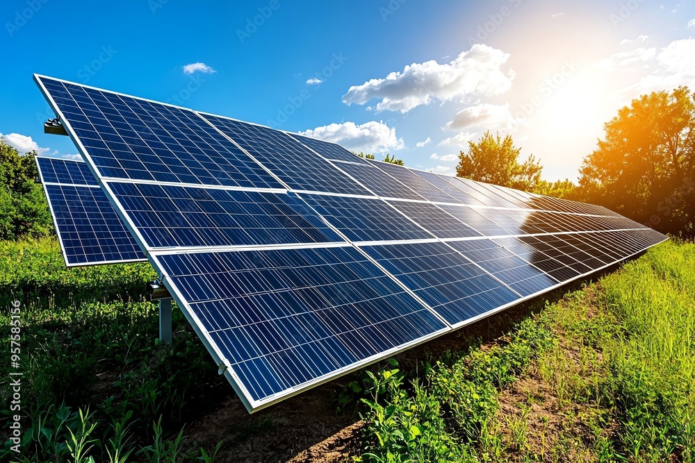 Solar Power Sunlight, Harnessing, and Innovation depicted in a bright ... Solar Power Sunlight, Harnessing, and Innovation depicted in a bright ...