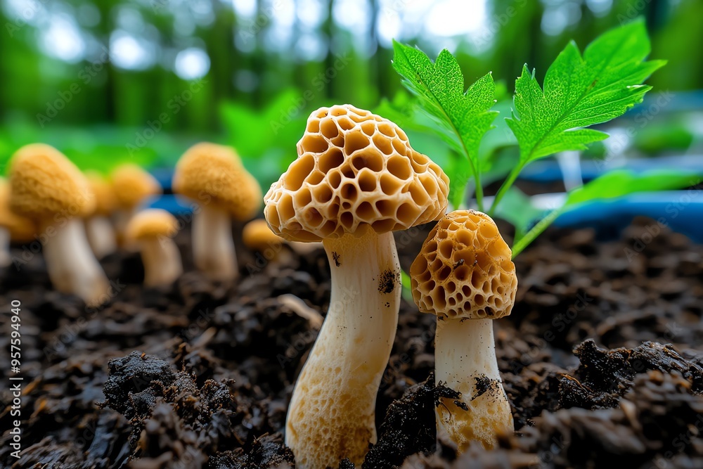 Mushroom Farm Morel, Outdoor, and Eco-friendly visualized in a rural ...