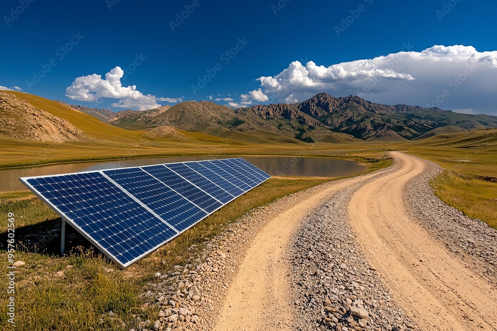Solar Power Sunlight, Harnessing, and Future of Energy shown in a ...