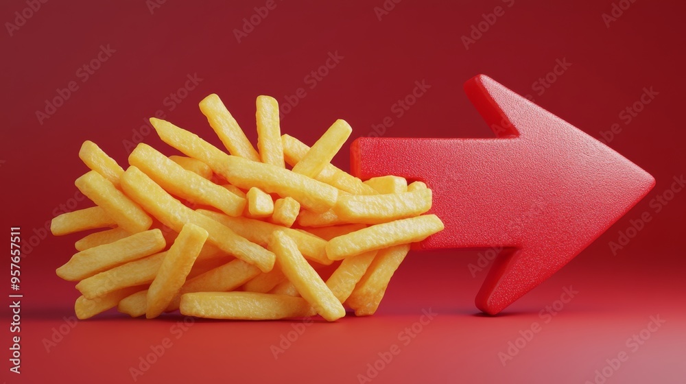 French Fries, The Way Forward: A stylized pile of crispy golden french ...