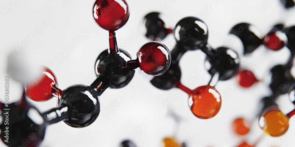 Colorful Molecular Bonds in Science Visualization, Molecular Structure ...