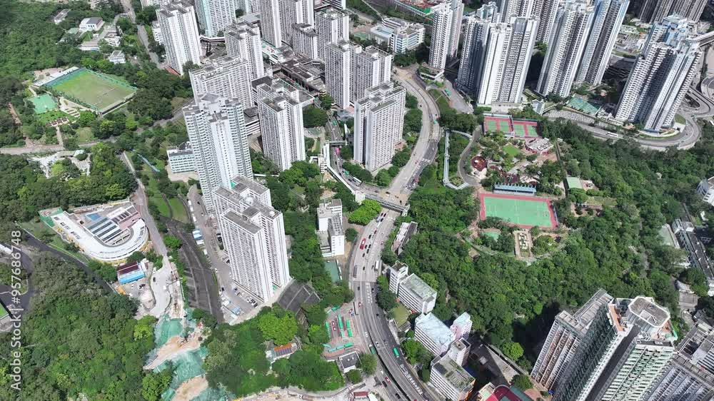 Explore stunning aerial skyview of heritage revitalization and ...