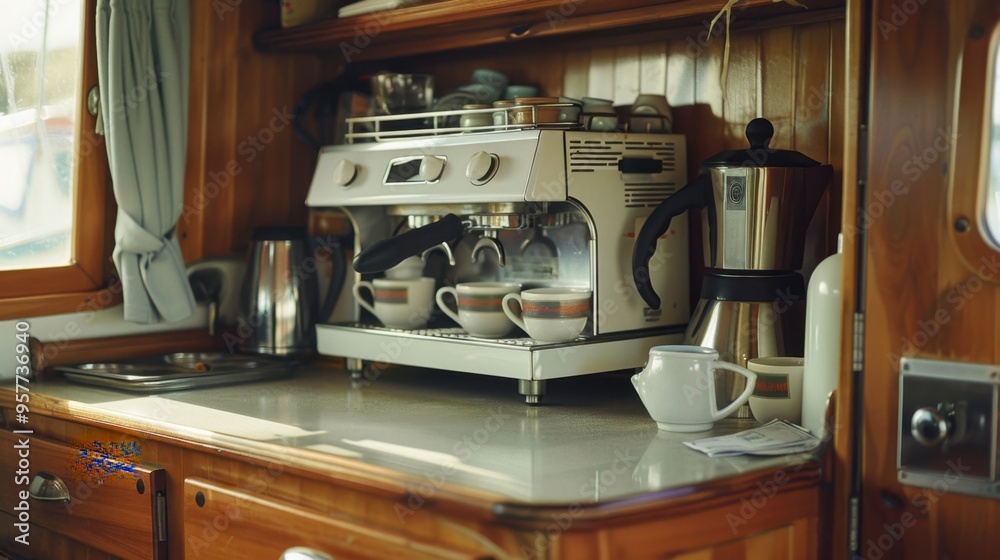 Refreshment Station: A designated spot equipped with a coffee machine ...