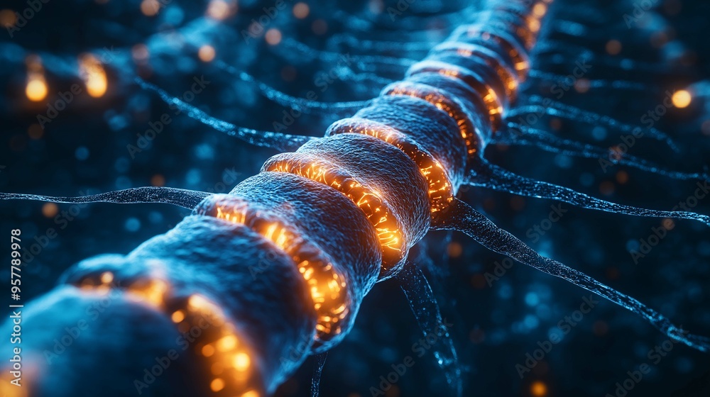 Brain and spinal cord connection to the rest of the body, highlighting ...