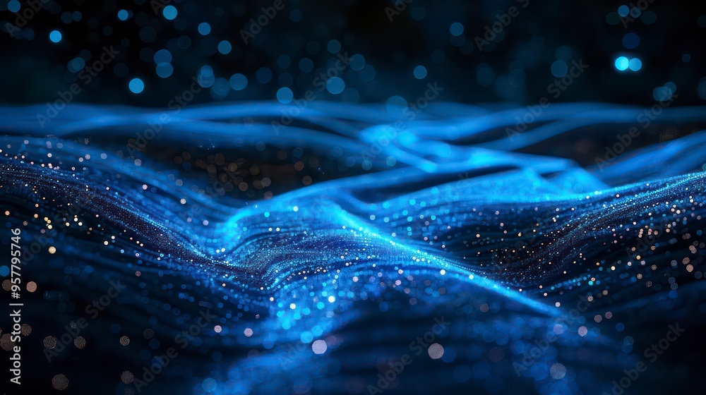 blue light animation creates a stunning visual experience, resembling ...