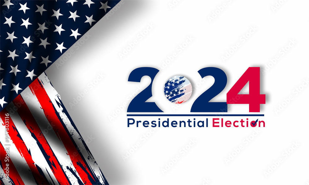 USA 2024 Presidential Elections Event Banner, background, card, poster ...