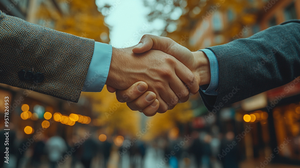 professional handshake between two businessmen, symbolizing trust ...