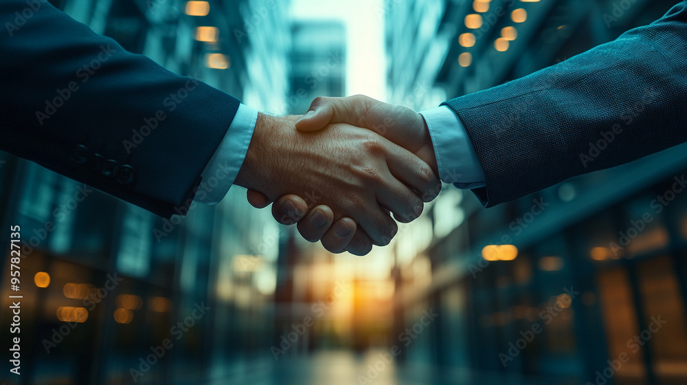 professional handshake between two businessmen, symbolizing trust ...