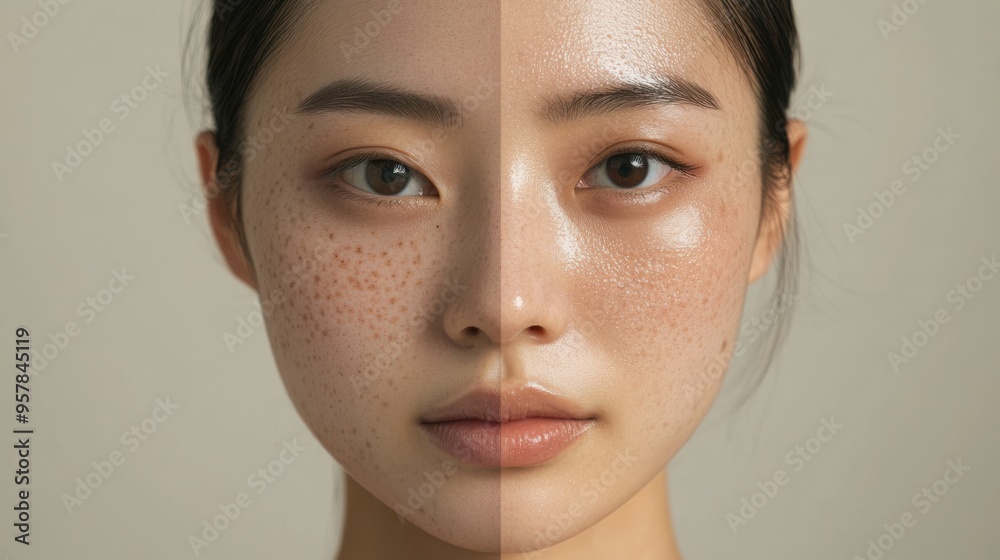 Photos of Asian, Korean, and Japanese women's faces showing their ...