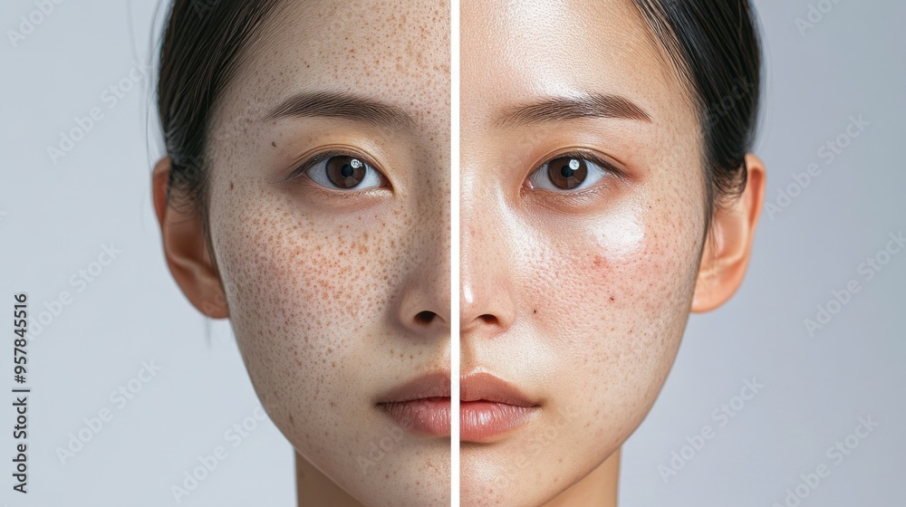 Photos of Asian, Korean, and Japanese women's faces showing their ...