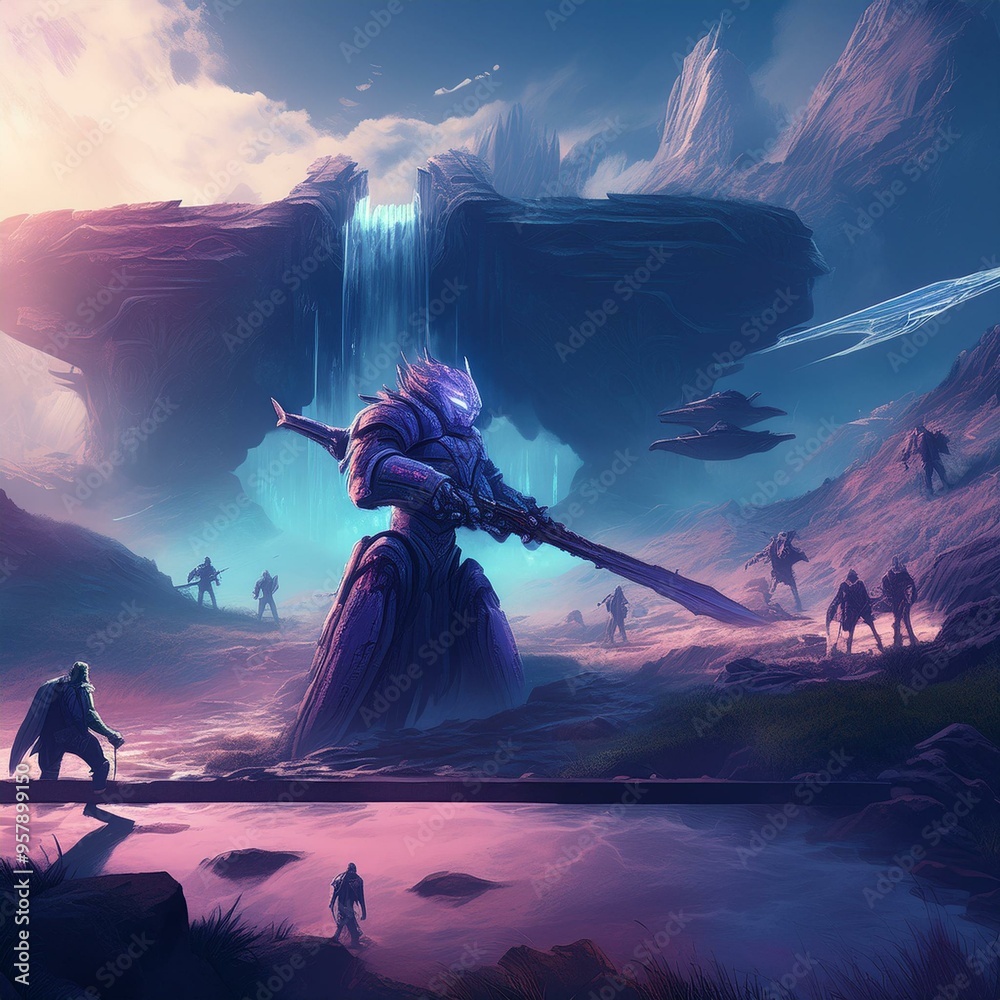 Wallpaper or Concept art of main menus, story boards, MMORPG game with ...