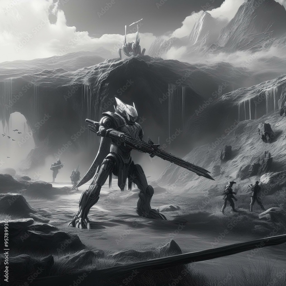 Wallpaper or Concept art of main menus, story boards, MMORPG game with ...