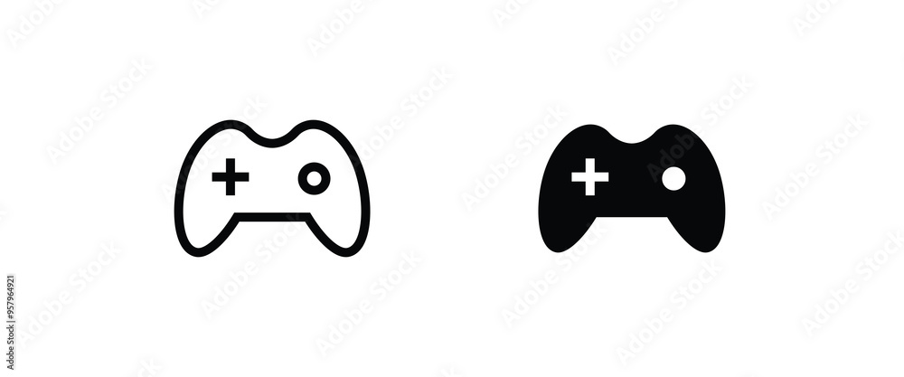 Minimal Gaming Symbol - Stream modern Games - Wireless Controller Icon ...