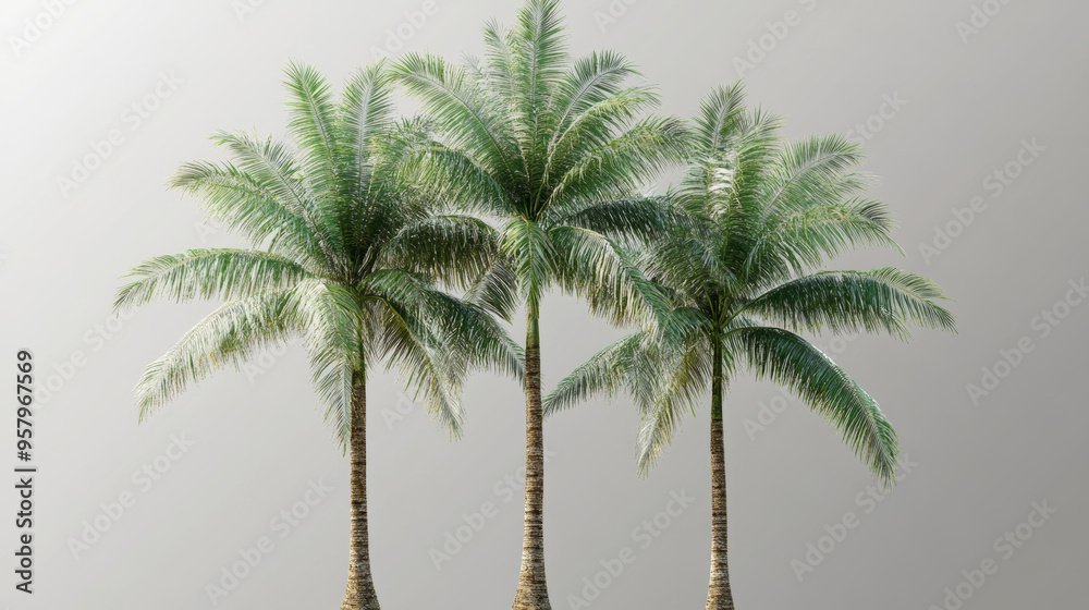 Cut out palm grove. Palm tree isolated on a transparent background via ...