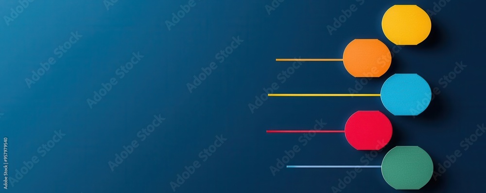 Digital infographic of a strategic roadmap with key objectives ...