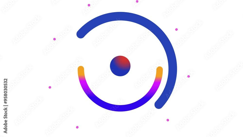 Gradient loader cartoon animation in a transparent background. Alpha ...