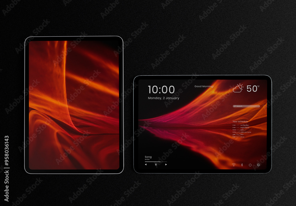 Screen Tablets Mockup Stock Template | Adobe Stock