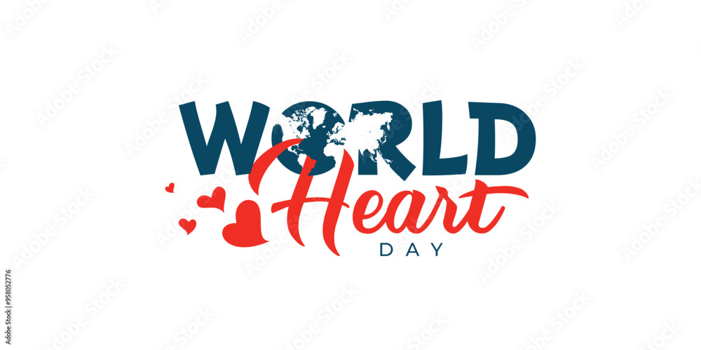 World Heart Day Logo Design, World Heart Day on September 29, Love ...