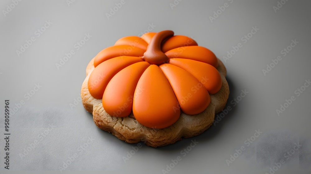 1. A minimalist image with a white background featuring a single orange ...