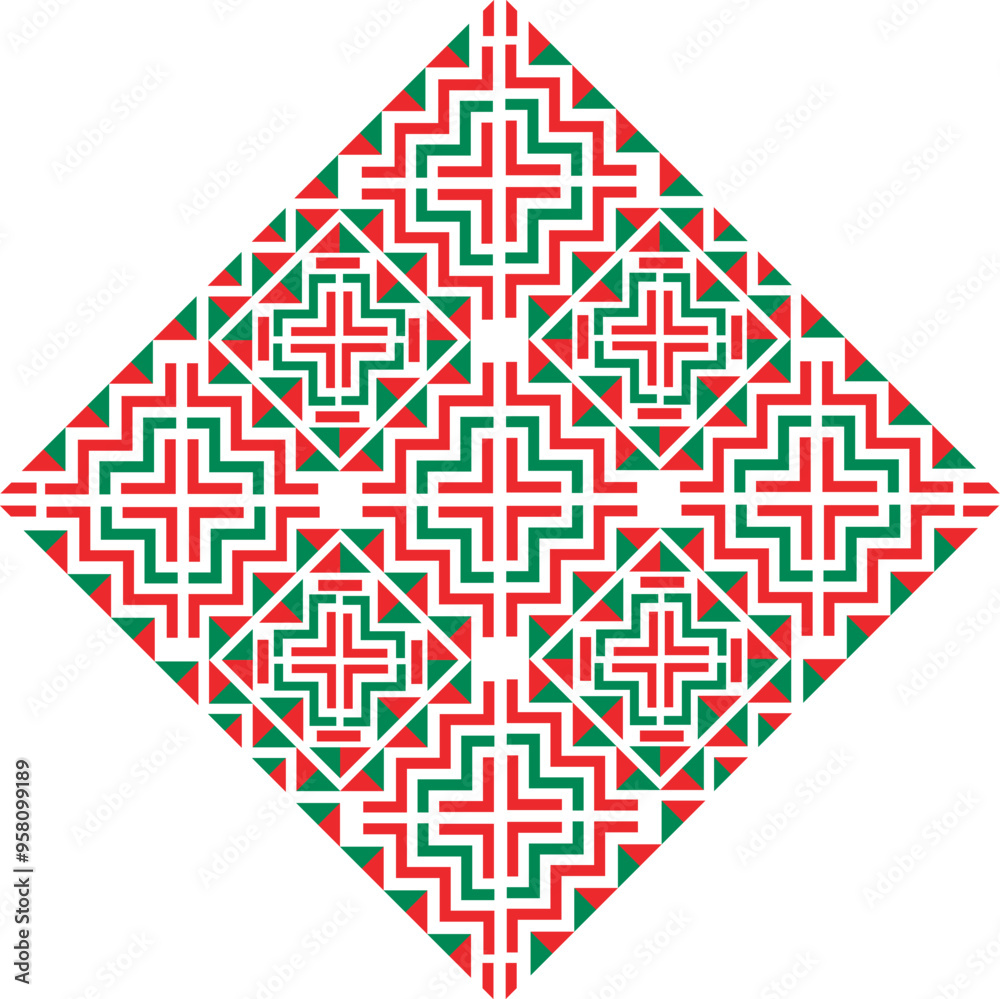 Hmong ethnic pattern, mountain curves, which are unique to the Hmong ...