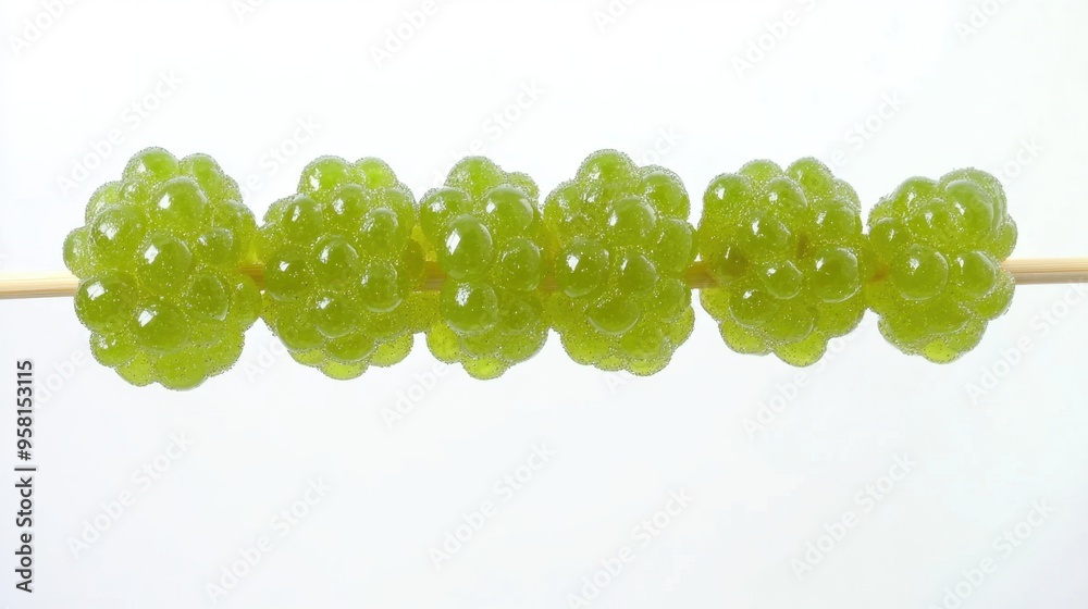 Tanghulu Shine Muscat grape candied coated in clear and crispy sugar ...