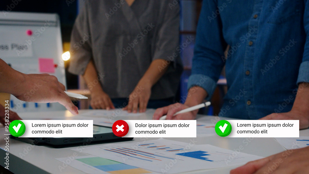 Shape Titles With Checkboxes 06 Stock Template | Adobe Stock