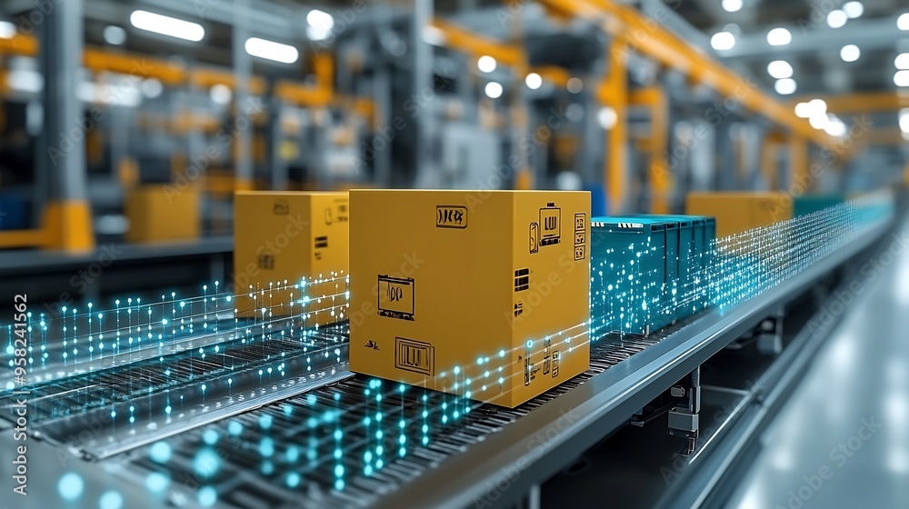 Supply chain management infographic logistics process optimization and cost reduction tips Stock ...