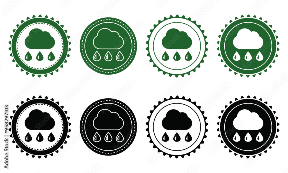 Ecology icon set. Ecology Stamps. Environment, sustainability, nature ...