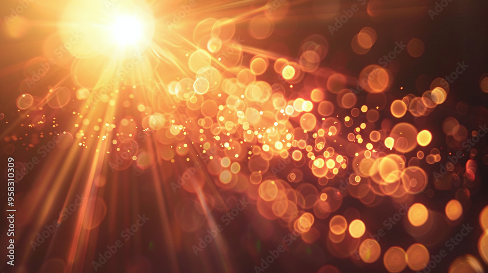 random artistic digital lens flare, lighting on a dark background ...