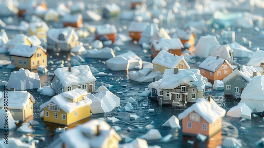 Rising sea levels caused by melting ice caps and glaciers pose a ...