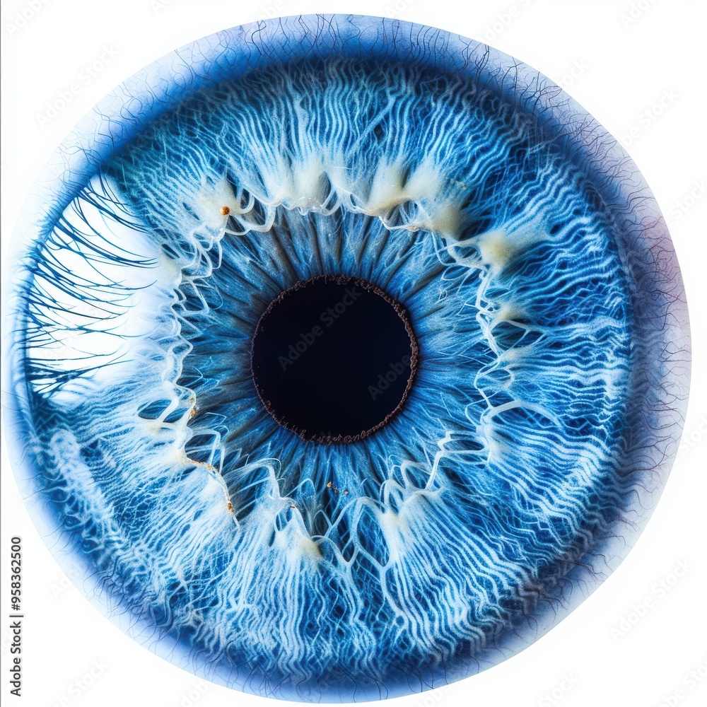 Iris - Blue Eye Close-Up. Abstract Vision of Human Eye with Blue Iris ...
