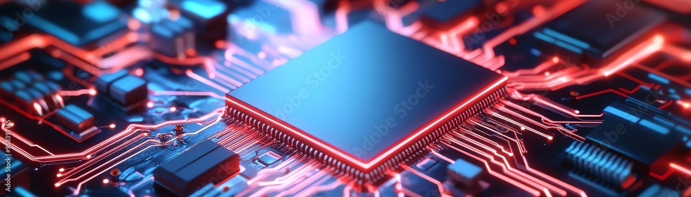 Cutaway view of a GPU chip showcasing layers of transistors and ...