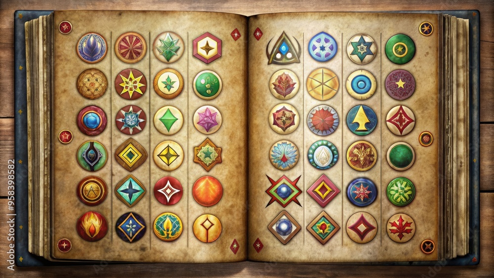 Codex of alien symbols and emblems , scifi, fantasy, extraterrestrial ...