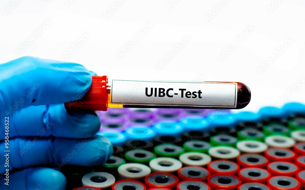 Blood sample tube for UIBC test analysis. Stock Photo | Adobe Stock