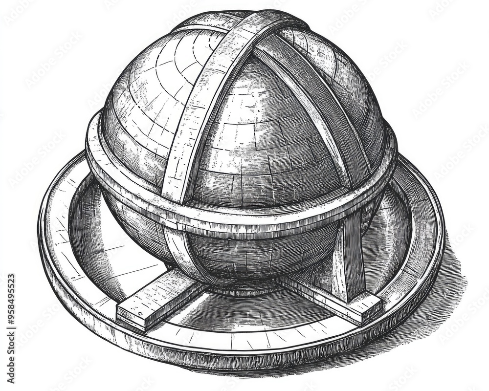 Line art illustration of a spherical cap segment representing the solid ...