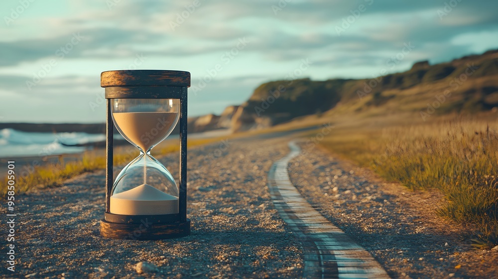 Hourglass with Racing Track Inside: An hourglass where the sand forms a ...