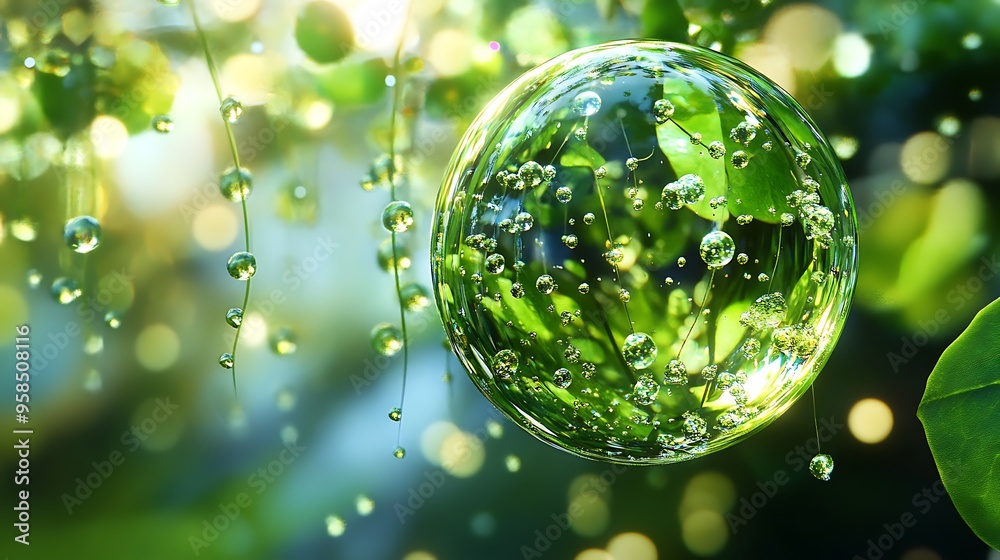 Magnified Water Droplet Showcasing Aquatic Organisms Like Rotifers and ...