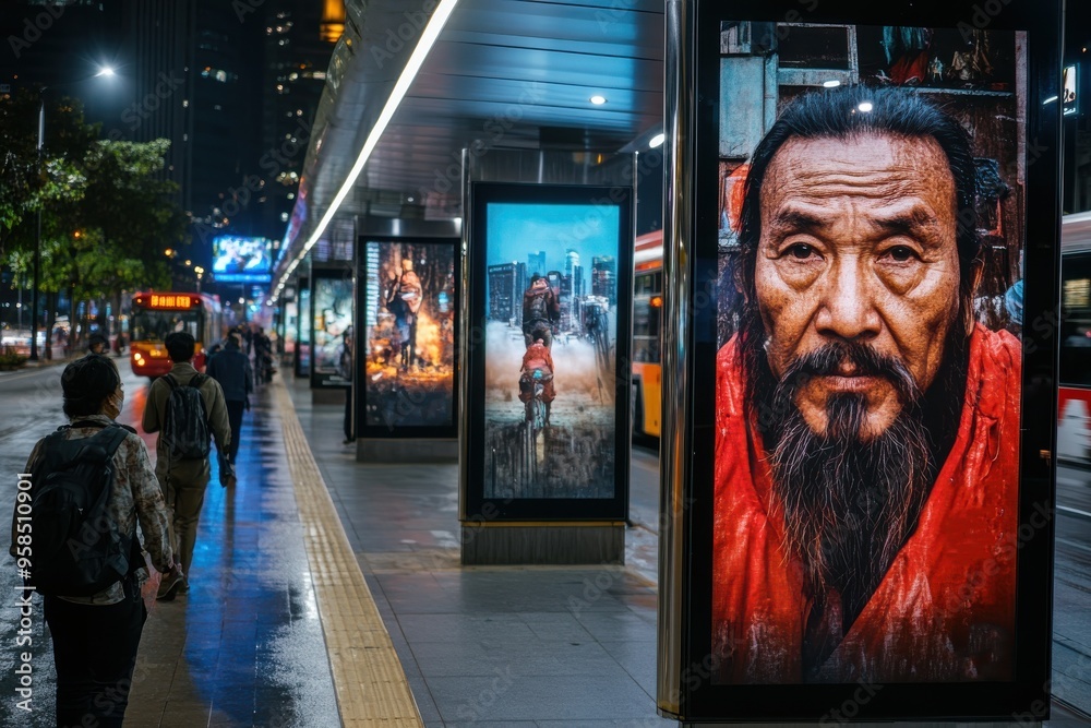 Outdoor urban gallery featuring captivating large-scale portraits ...