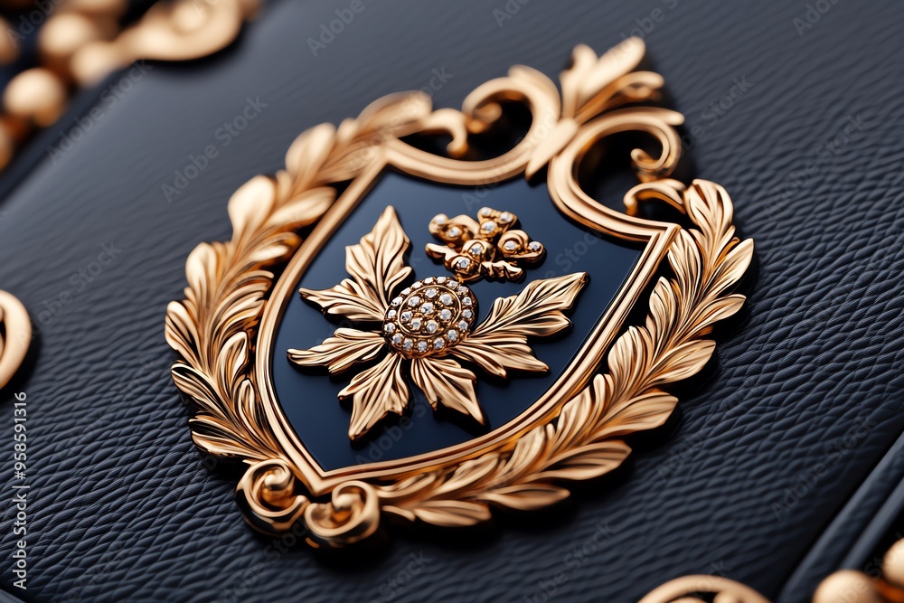 Heraldic badge, unique emblem, house symbol identifies allegiance and ...