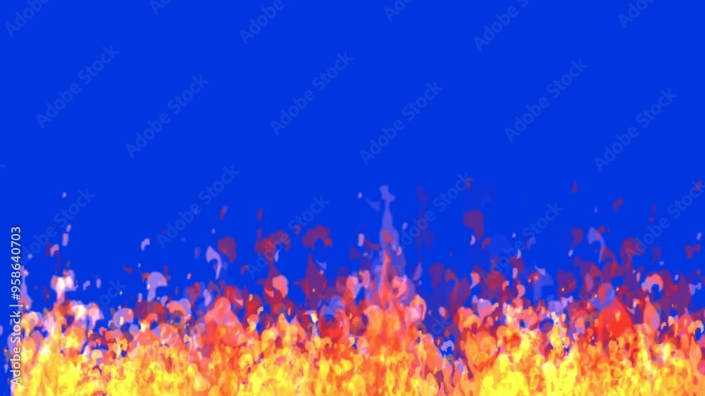 Cartoon fire animation effect, cartoon fire flame burning animation on ...