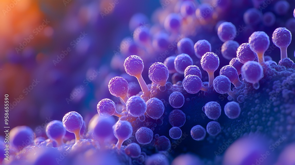 A highly detailed and realistic close-up of this bacteria ...