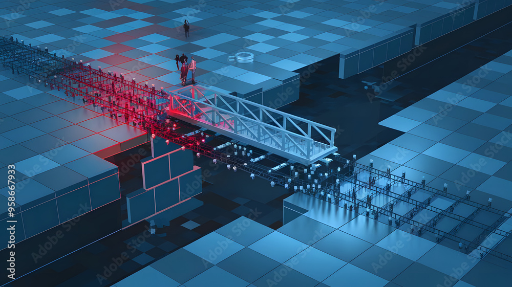 Change Management: A digital bridge being constructed over a gap ...