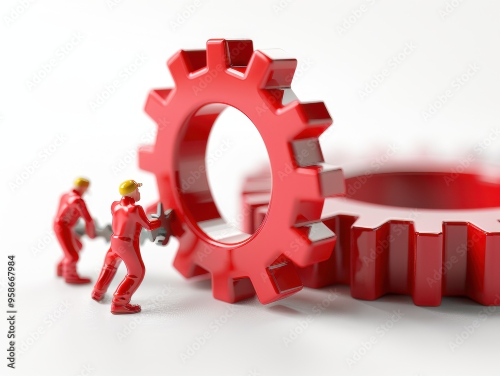 Precision Collaboration: 3D Figures Aligning Red Gears for Unity and ...