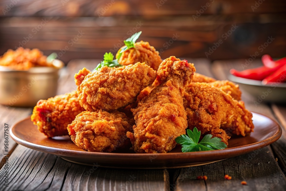 comfort food, finger-licking good, homemade, plate, drumstick, fast ...